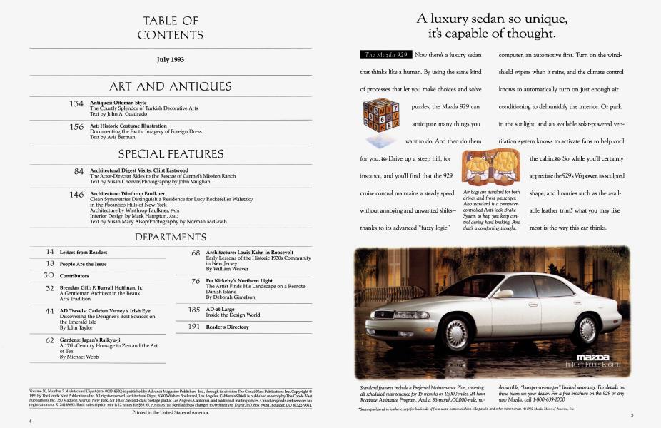 Mazda | Architectural Digest | JULY 1993