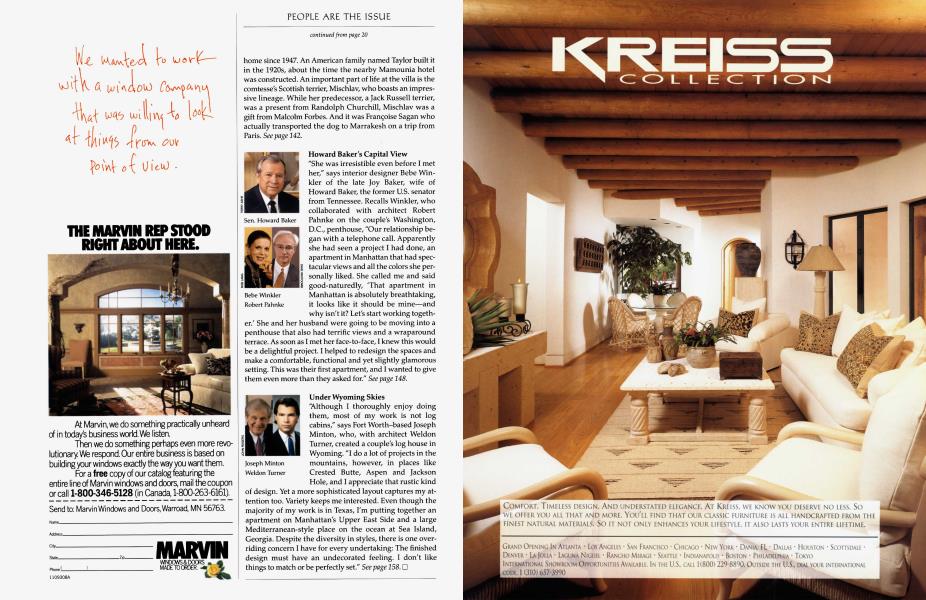 Kreiss Collection | Architectural Digest | AUGUST 1993