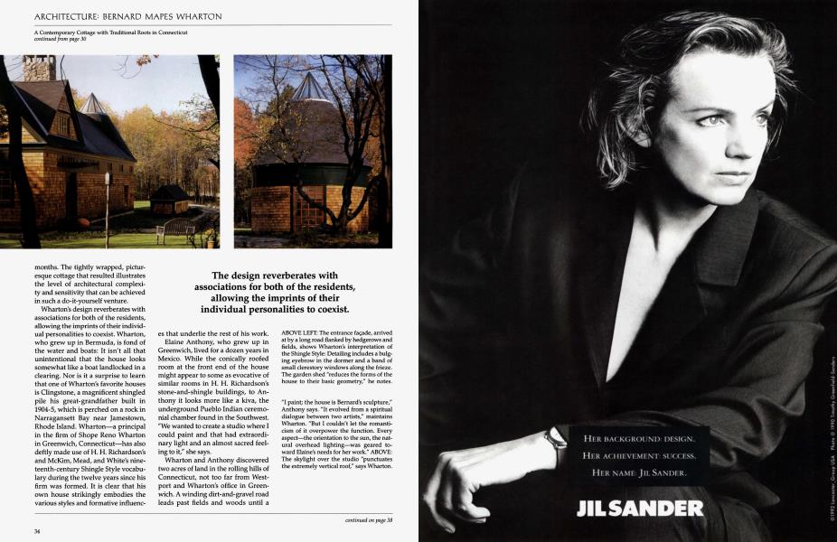 Jil Sander | Architectural Digest | OCTOBER 1993