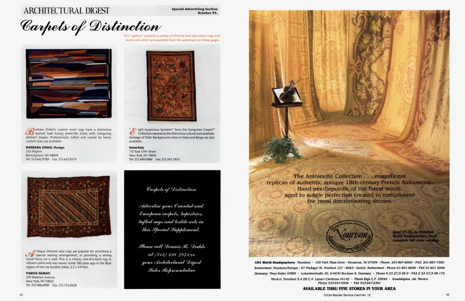 Nourison | Architectural Digest | OCTOBER 1993