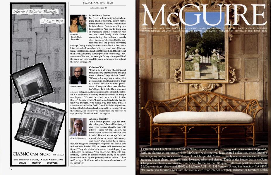 McGUIRE | Architectural Digest | NOVEMBER 1993
