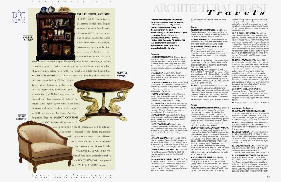 ARCHITECTURAL DIGEST Travels | Architectural Digest | NOVEMBER 1993