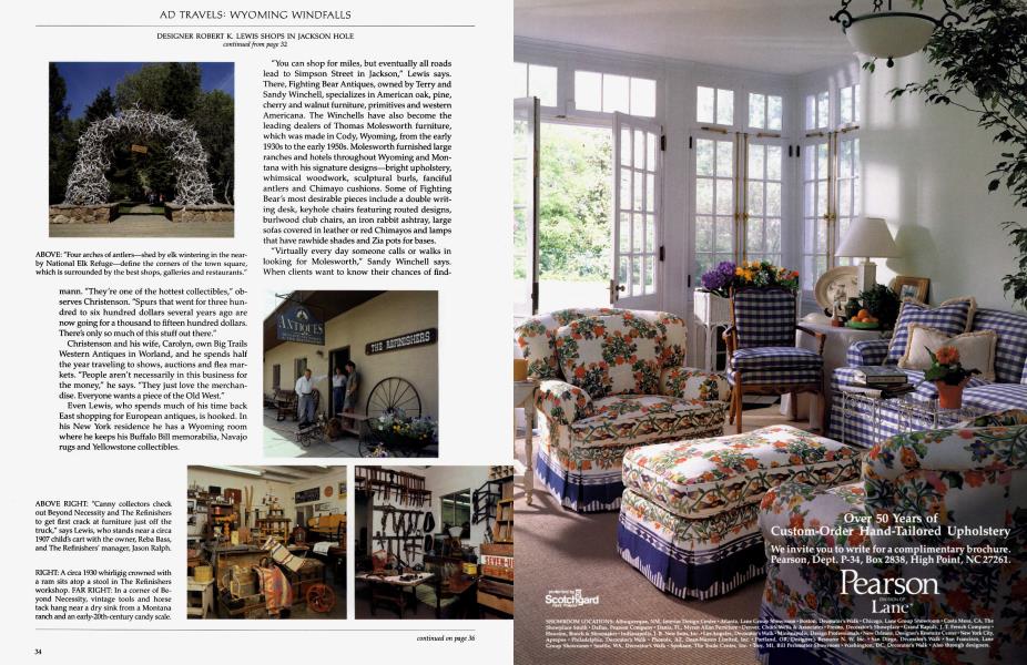 Pearson DIVISION OF Lane® | Architectural Digest | AUGUST 1994