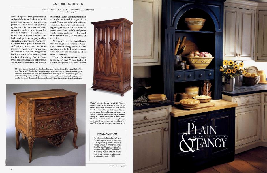 Plain & Fancy | Architectural Digest | SEPTEMBER 1994