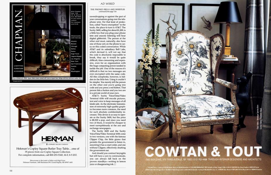 COWTAN & TOUT | Architectural Digest | OCTOBER 1994