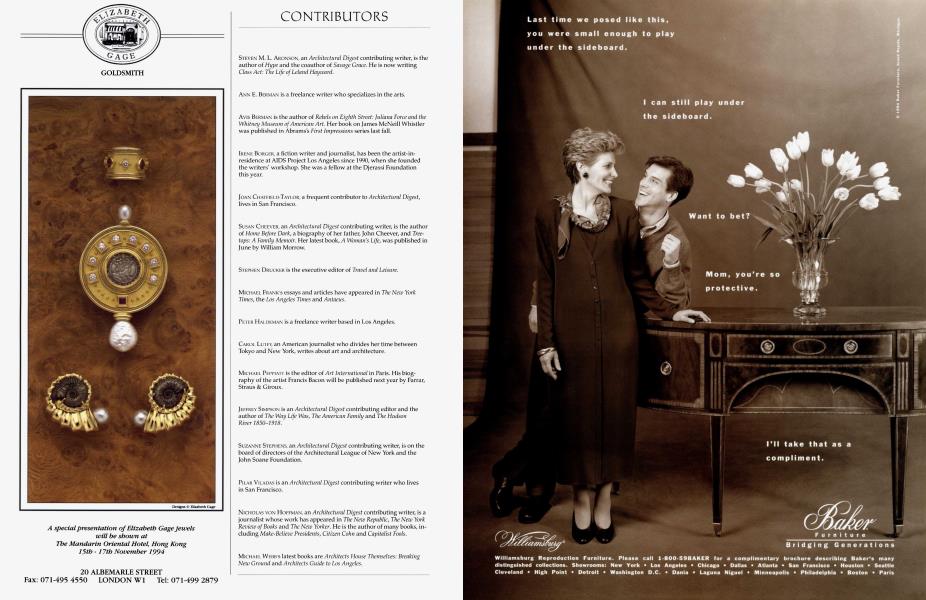 Baker® Furniture | Architectural Digest | NOVEMBER 1994