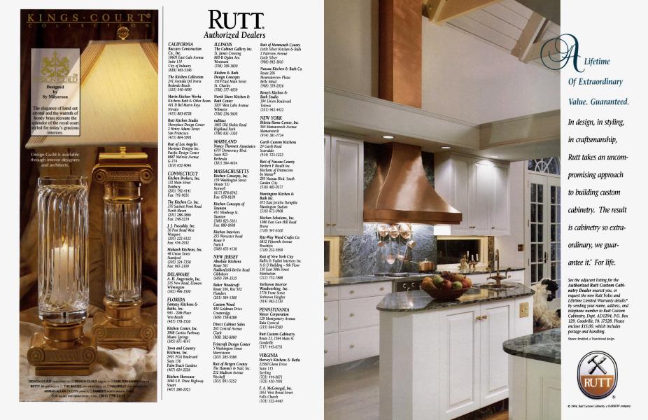 RUTT® | Architectural Digest | DECEMBER 1994