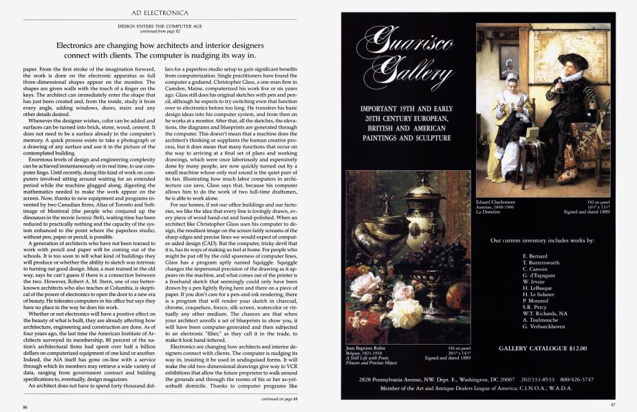 guarisco gallery | Architectural Digest | FEBRUARY 1995