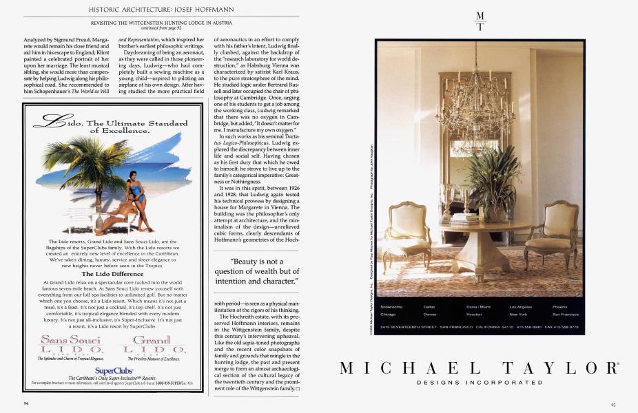 Michael Taylor® | Architectural Digest | MARCH 1995