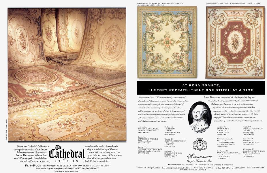 Renaissance Carpet & Tapestries, Inc. | Architectural Digest | APRIL 1995