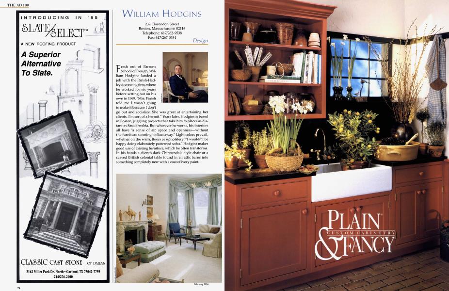PLAIN & FANCY® | Architectural Digest | SEPTEMBER 1995