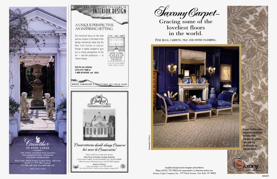 NEW YORK SCHOOL OF INTERIOR DESIGN | Architectural Digest | SEPTEMBER 1995