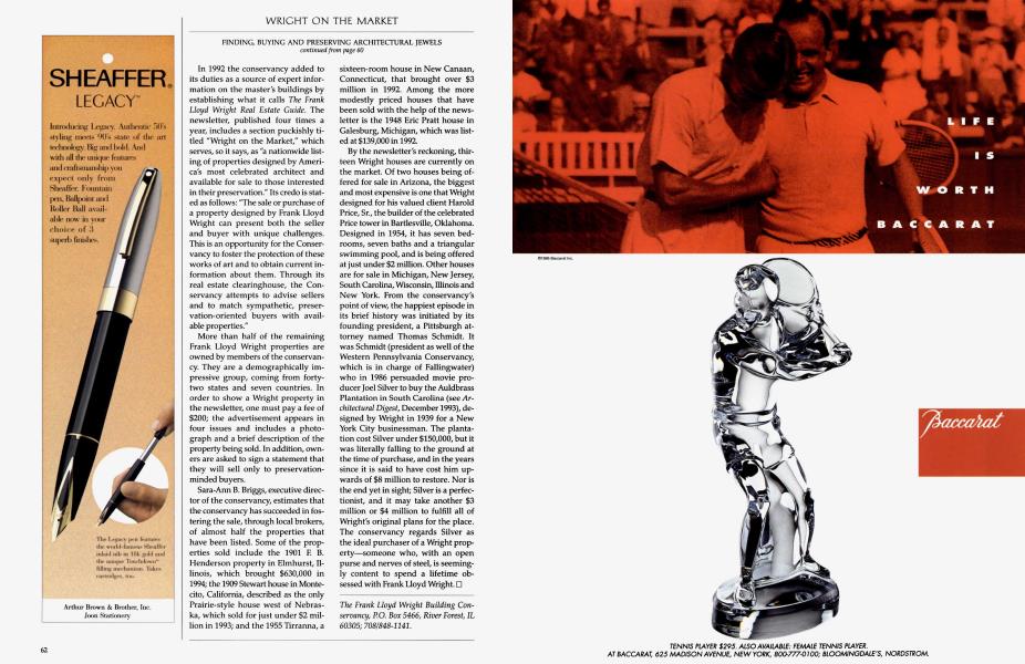 SHEAFFER® | Architectural Digest | DECEMBER 1995