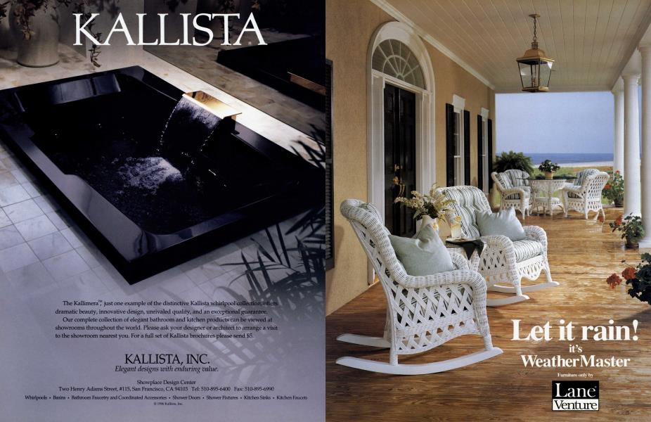 Kallista® | Architectural Digest | APRIL 1996