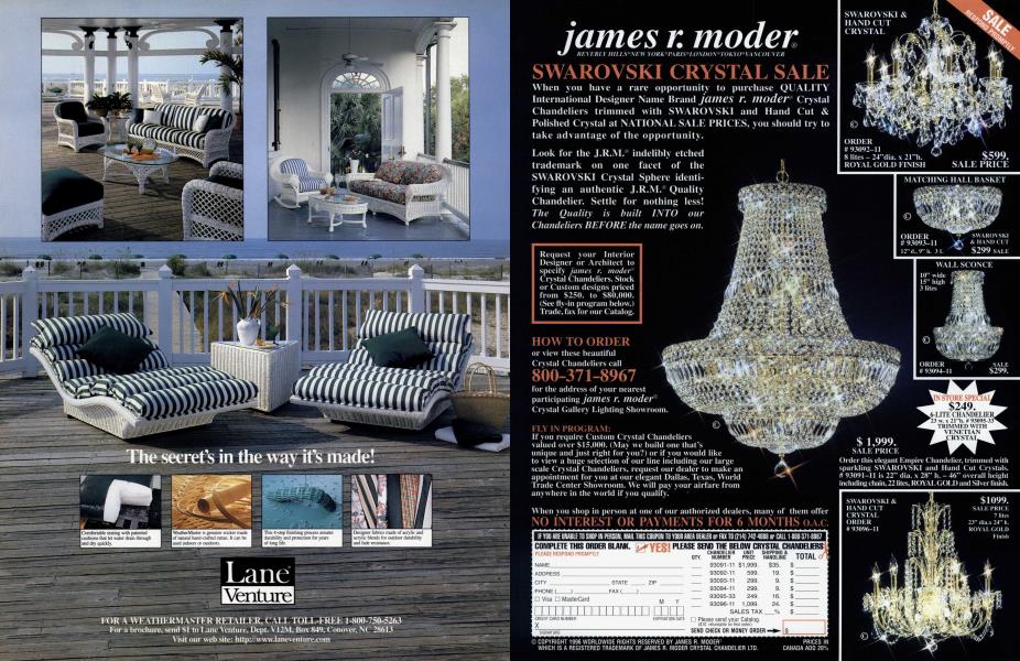 James R. Moder® | Architectural Digest | APRIL 1996