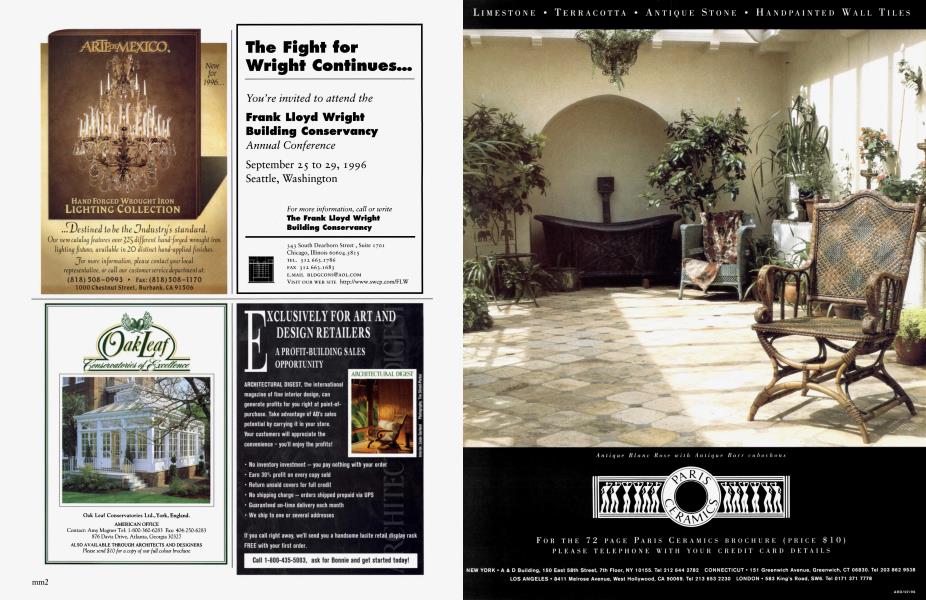 PARIS CERAMICS | Architectural Digest | JULY 1996