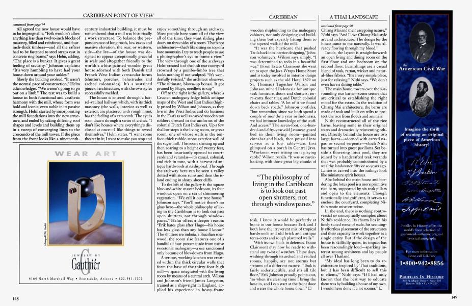 PROFILES IN HISTORY | Architectural Digest | JANUARY 1997