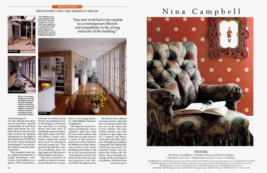 Nina Campbell | Architectural Digest | FEBRUARY 1997