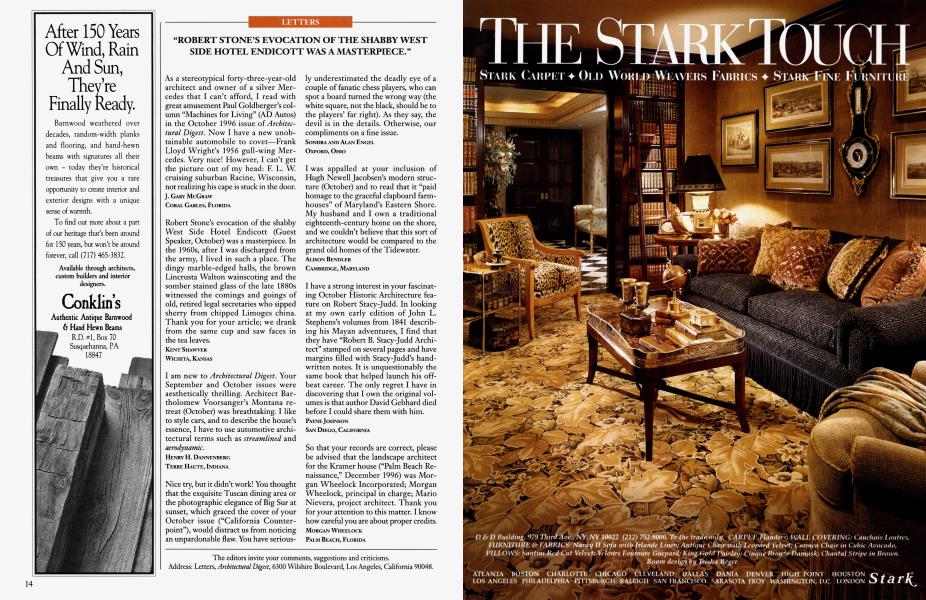 Conklin's | Architectural Digest | FEBRUARY 1997