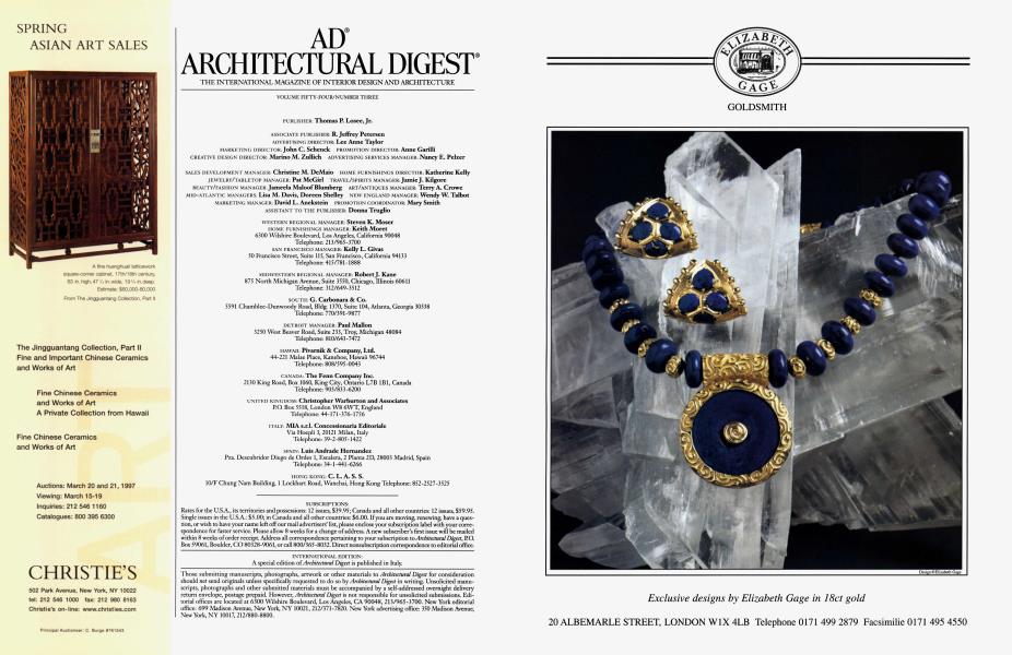 CHRISTIE'S | Architectural Digest | MARCH 1997