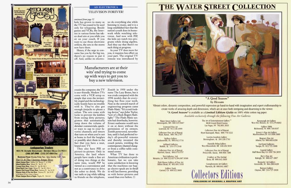 THE WATER STREET COLLECTION | Architectural Digest | JANUARY 1998