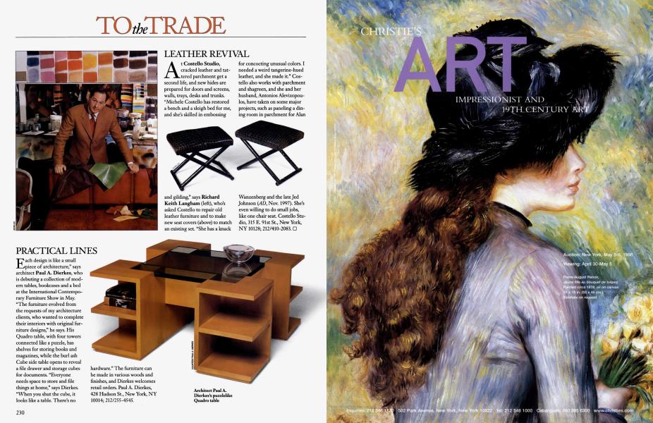 CHRISTIE'S ART | Architectural Digest | MAY 1998