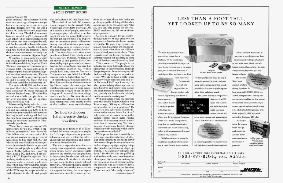 Bose® | Architectural Digest | JUNE 1998