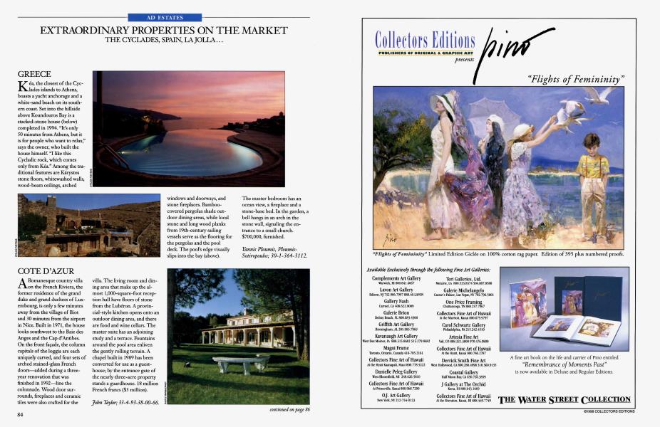 THE WATER STREET COLLECTION | Architectural Digest | JULY 1998