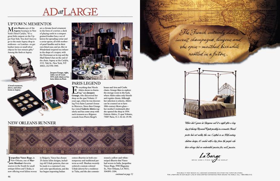 La Barge® | Architectural Digest | SEPTEMBER 1998
