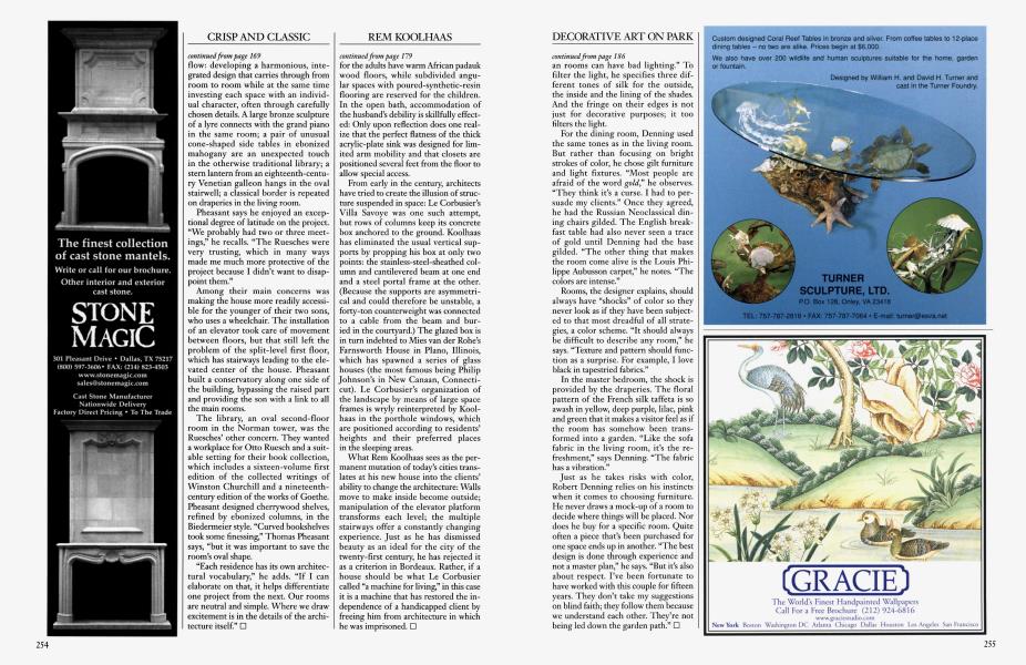 STONE MAGIC | Architectural Digest | OCTOBER 1998