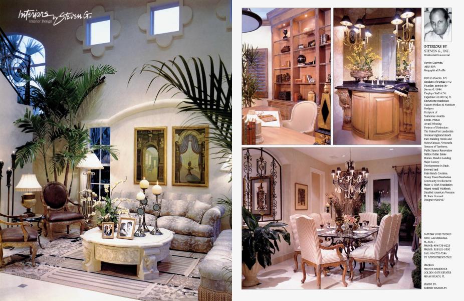 INTERIORS BY STEVEN G. | Architectural Digest | NOVEMBER 1998