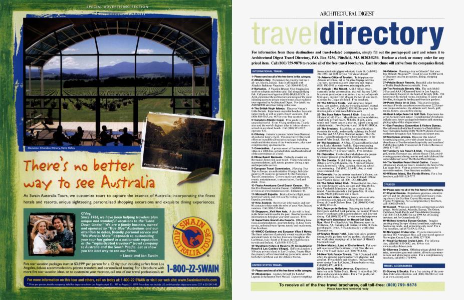 ARCHITECTURAL DIGEST travel directory | Architectural Digest | NOVEMBER ...