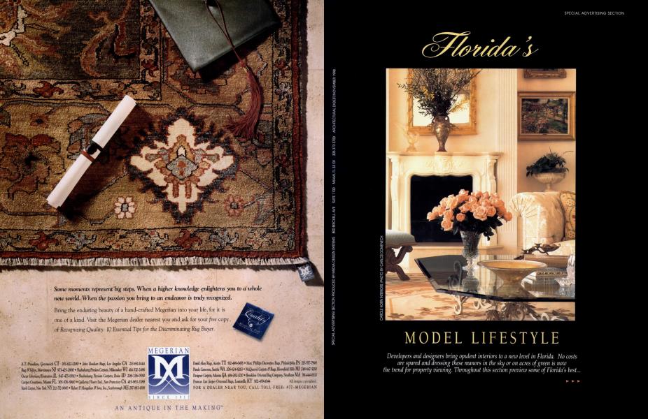 Florida's MODEL LIFESTYLE | Architectural Digest | NOVEMBER 1998