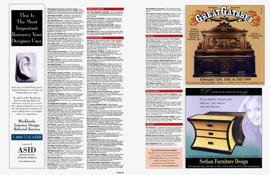 ASID | Architectural Digest | FEBRUARY 1999