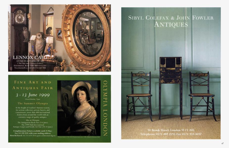 SIBYL COLEFAX & JOHN FOWLER ANTIQUES | Architectural Digest | MAY 1999