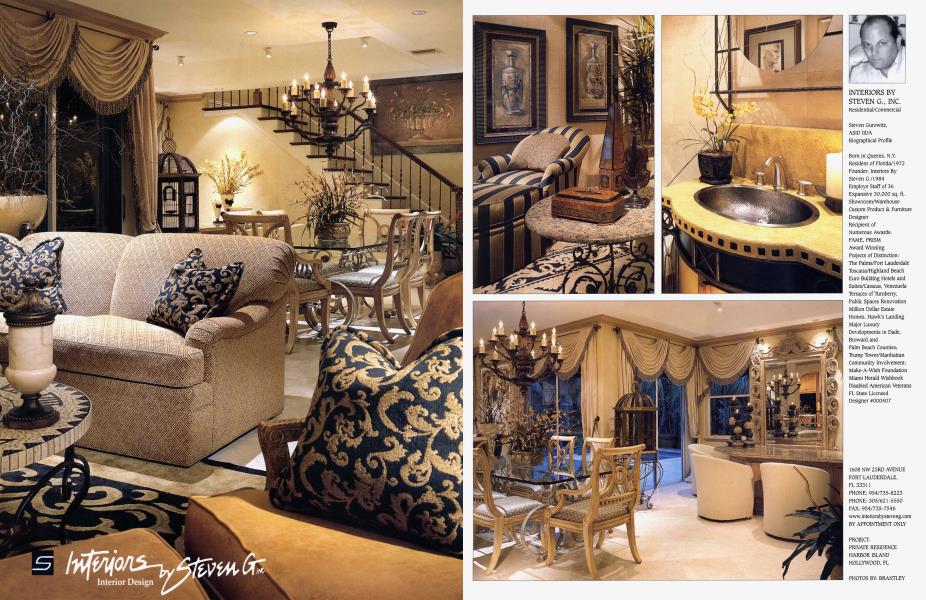 INTERIORS BY STEVEN G. INC. | Architectural Digest | NOVEMBER 1999