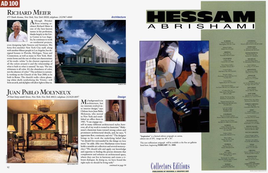 HESSAM ABRISHAMI | Architectural Digest | JANUARY 2000