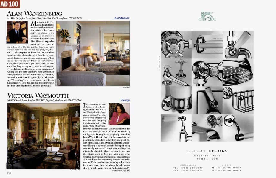 LEFROY BROOKS | Architectural Digest | JANUARY 2000