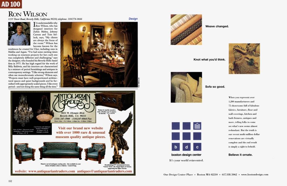 boston design center | Architectural Digest | JANUARY 2000