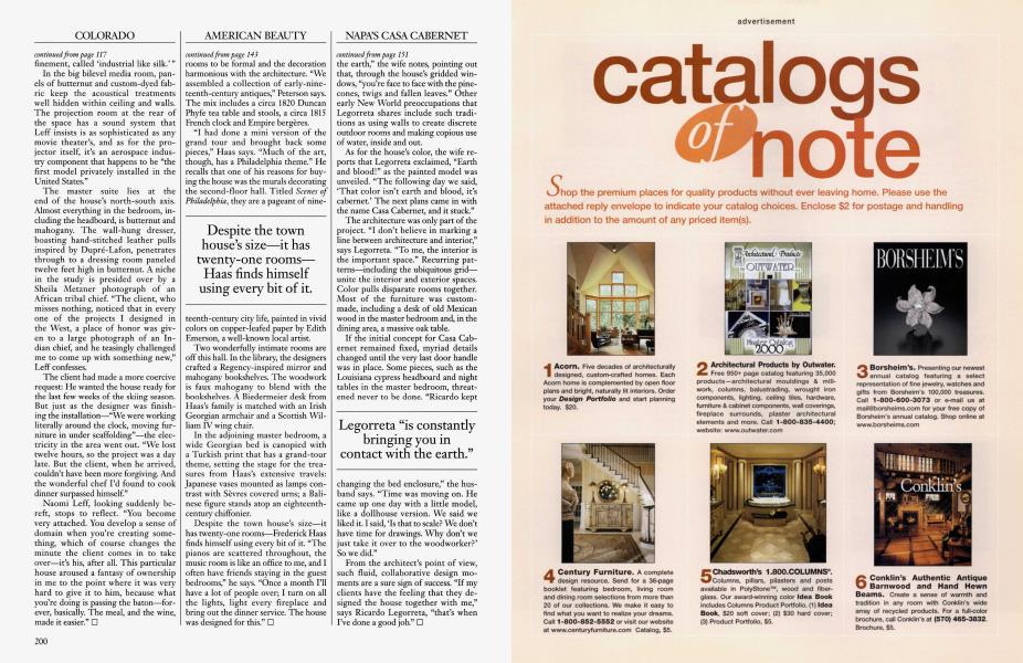 catalogs of note | Architectural Digest | MARCH 2000