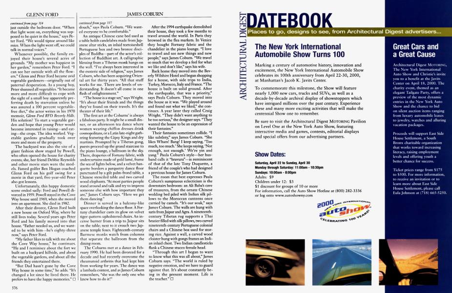 ARCHITECTURAL DIGEST DATEBOOK | Architectural Digest | APRIL 2000