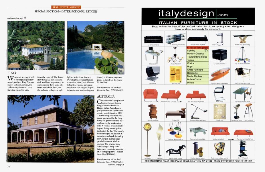 Italy Design | Architectural Digest | AUGUST 2000