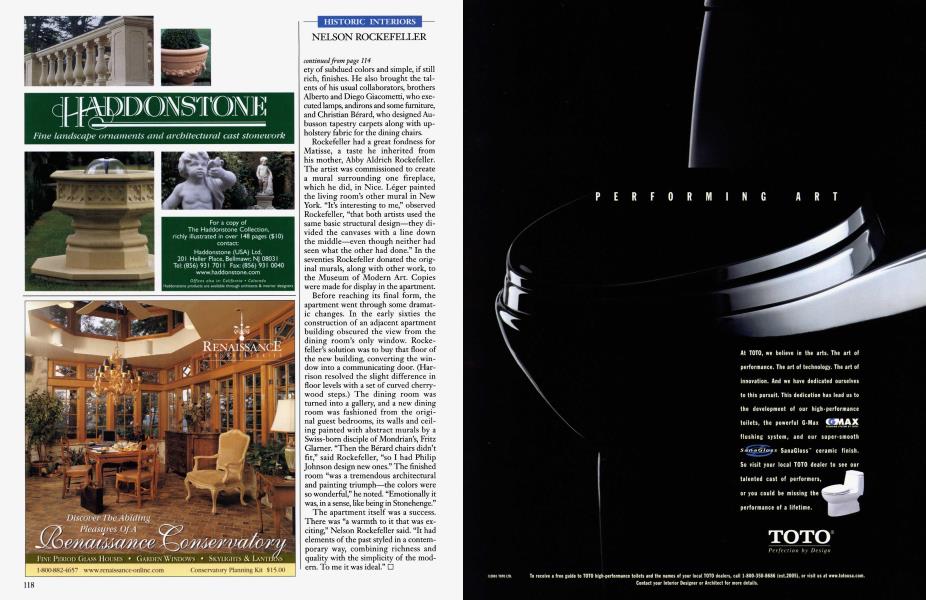 HADDONSTONE | Architectural Digest | APRIL 2001