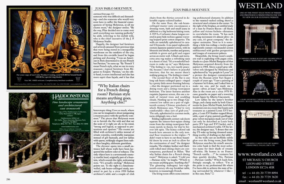 HADDONSTONE | Architectural Digest | SEPTEMBER 2001