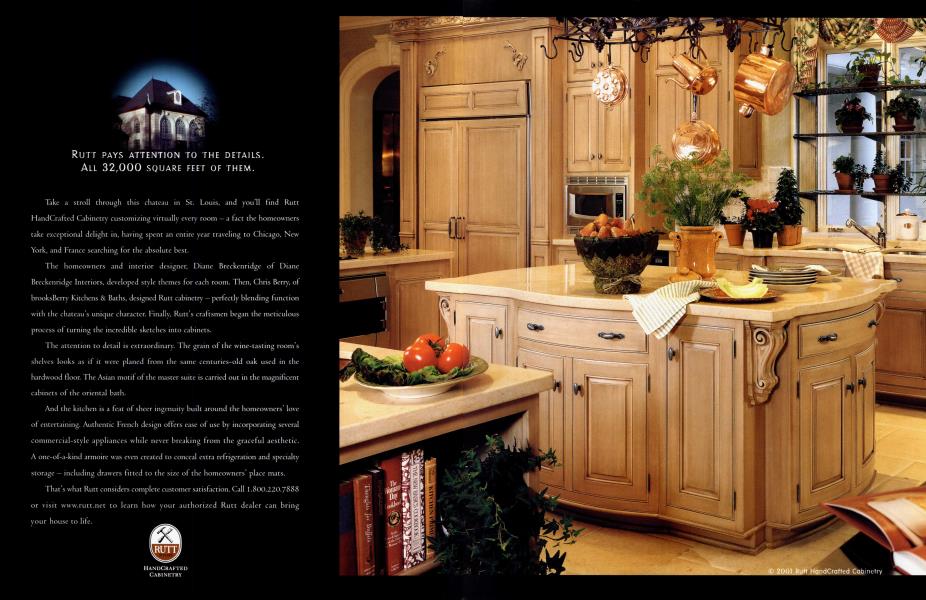 RUTT HANDCRAFTED CABINETRY | Architectural Digest | JANUARY 2002