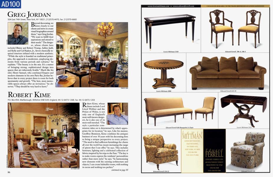 Lewis MITTMAN | Architectural Digest | JANUARY 2002