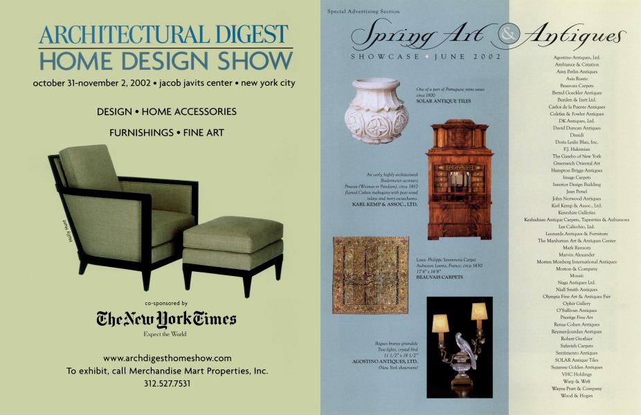 ARCHITECTURAL DIGEST HOME DESIGN SHOW | Architectural Digest | JUNE 2002