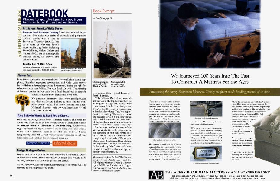 Architectural Digest Datebook | Architectural Digest | JULY 2002