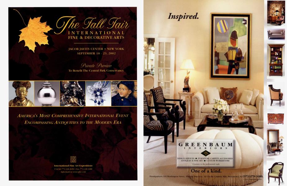 GREENBAUM INTERIORS | Architectural Digest | SEPTEMBER 2002