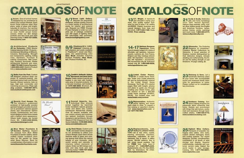 CATALOGS OF NOTE | Architectural Digest | SEPTEMBER 2002